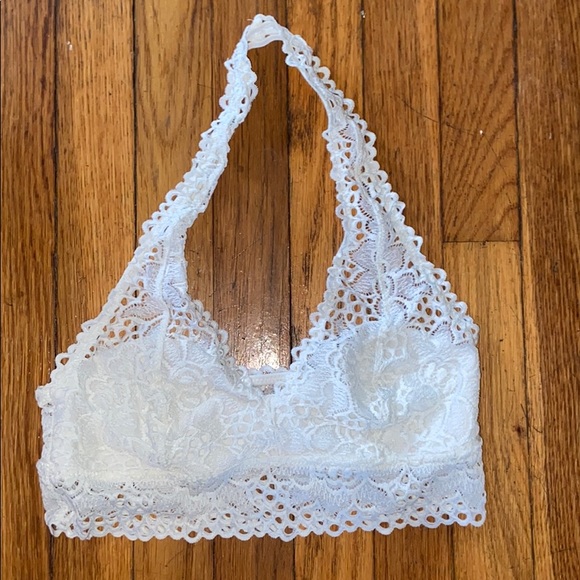 aerie | Intimates & Sleepwear | Aerie White Lace Halter Bralette | Poshmark